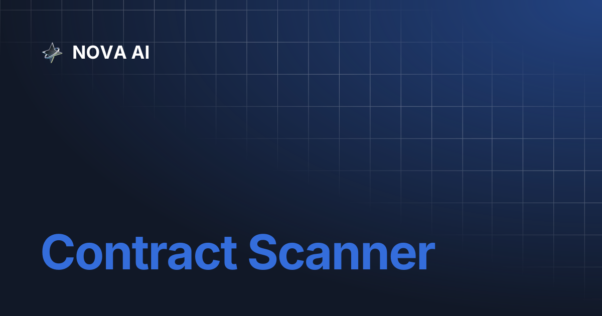 Contract Scanner | NOVA AI