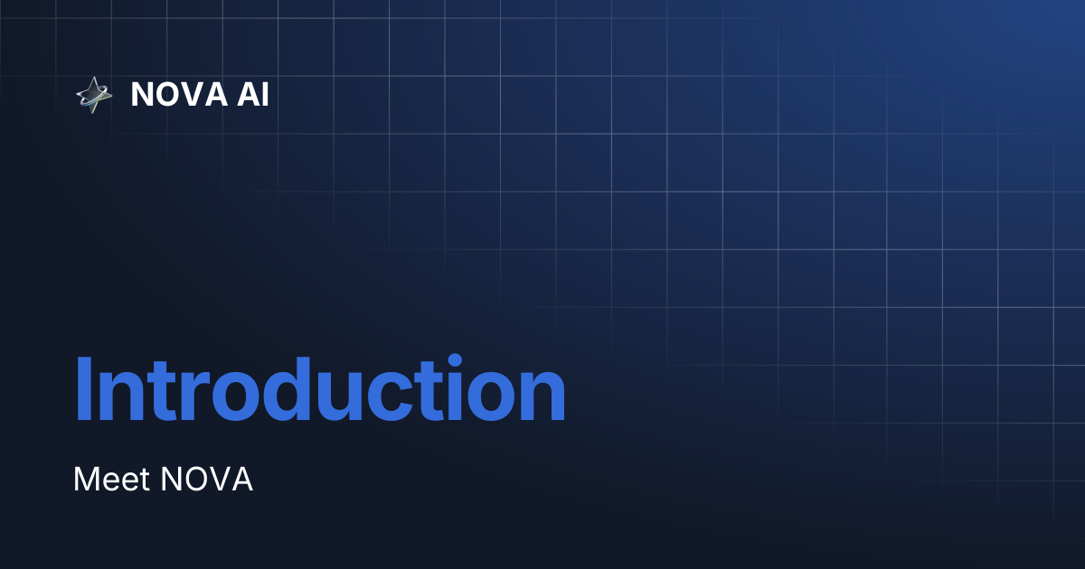 Introduction | NOVA AI